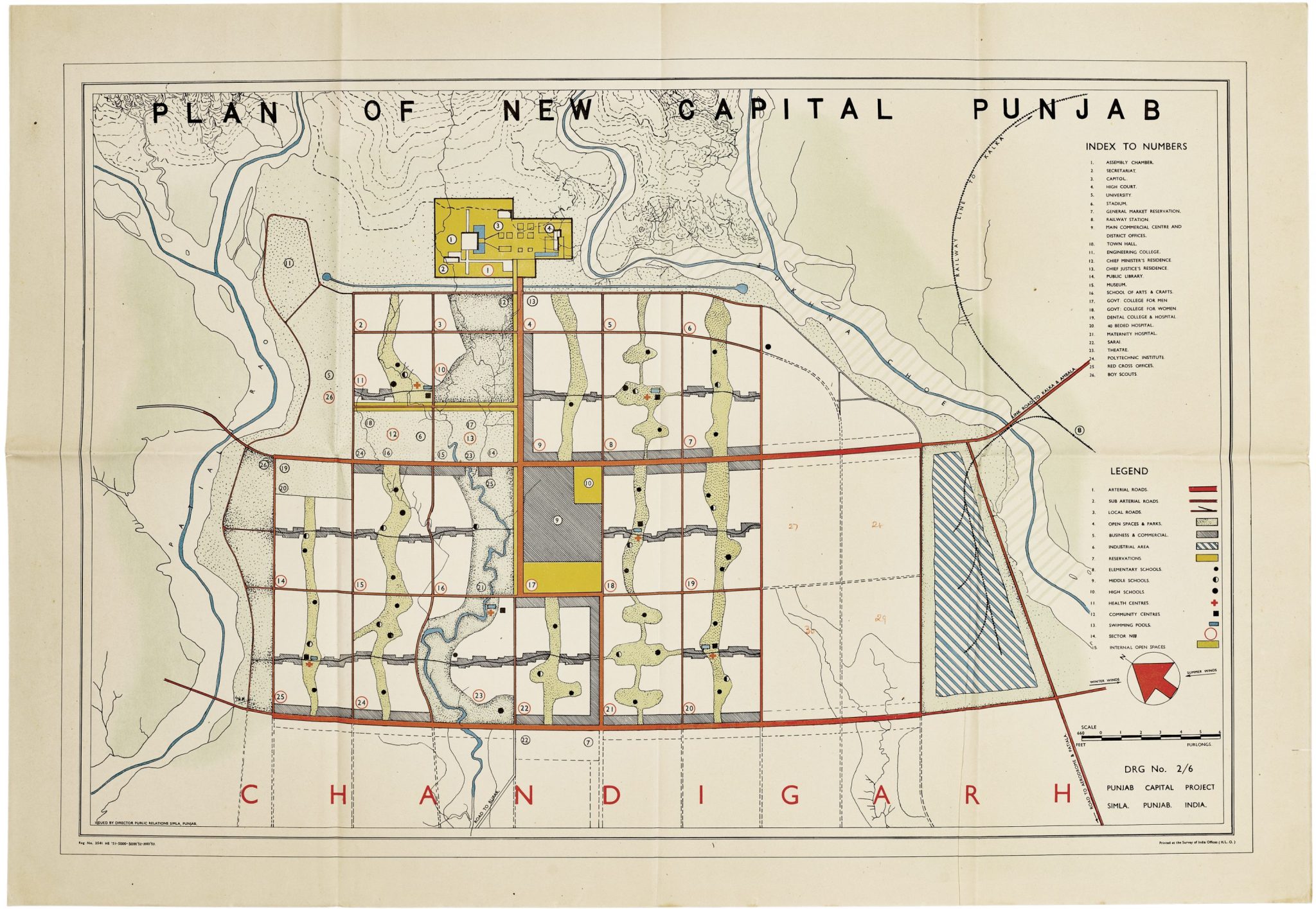 昌迪加尔城市规划 Chandigarh Plan d’urbanisme – AWhouse